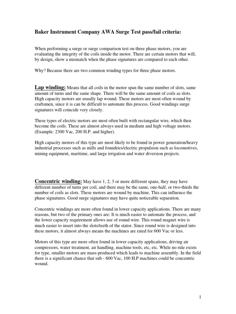 Baker Criteria | PDF | Electric Motor | Engines