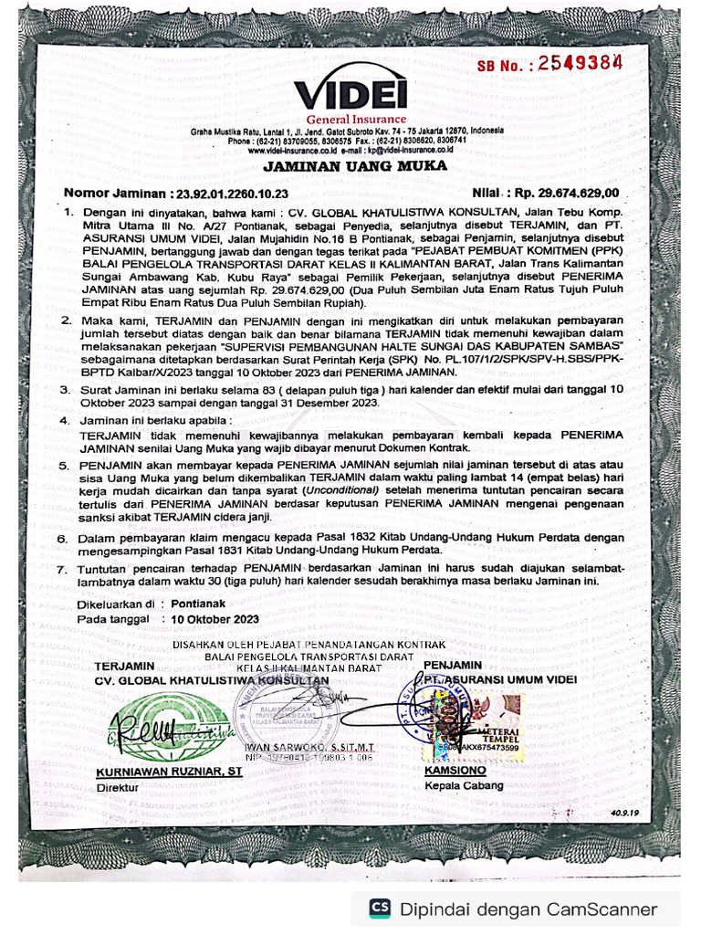 Jaminan Um Smbs Dika | PDF