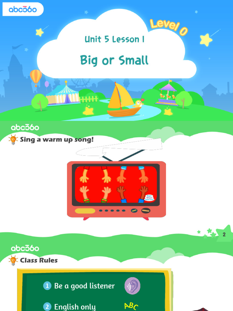 Unit 5 Lesson 1 Big or Small | PDF