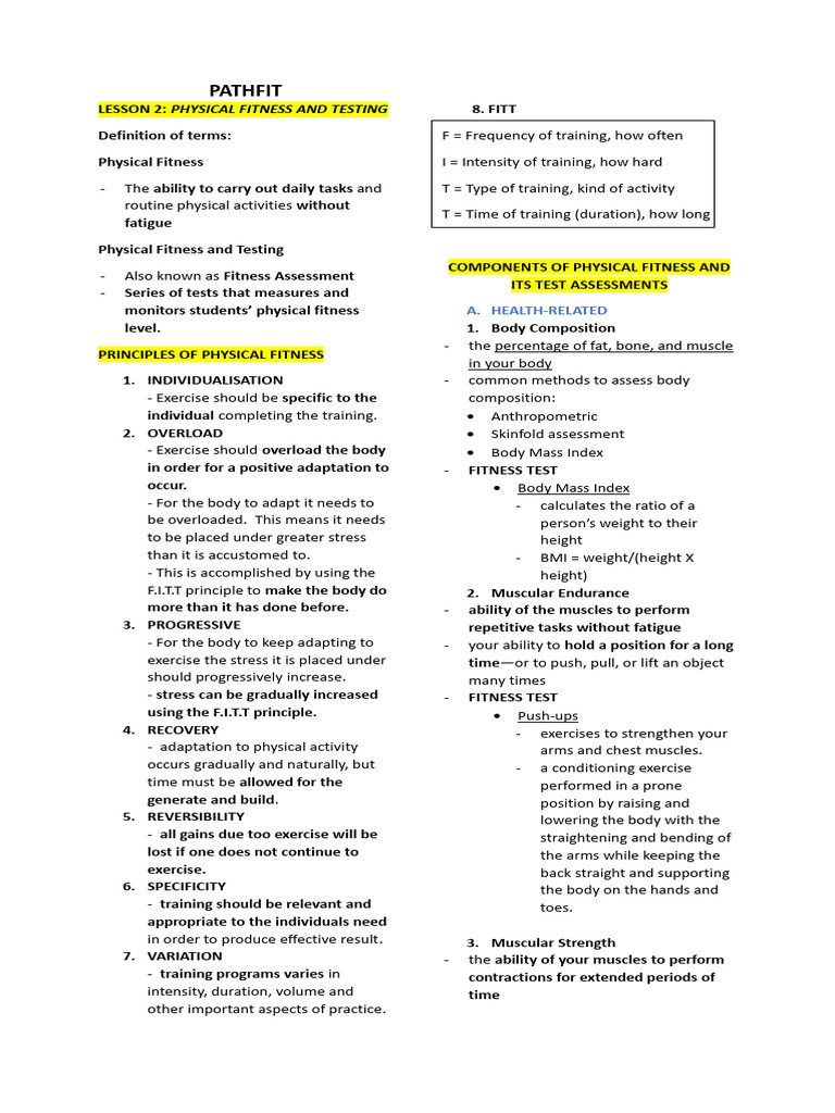Path Fit | PDF | Physical Fitness | Skeletal Muscle