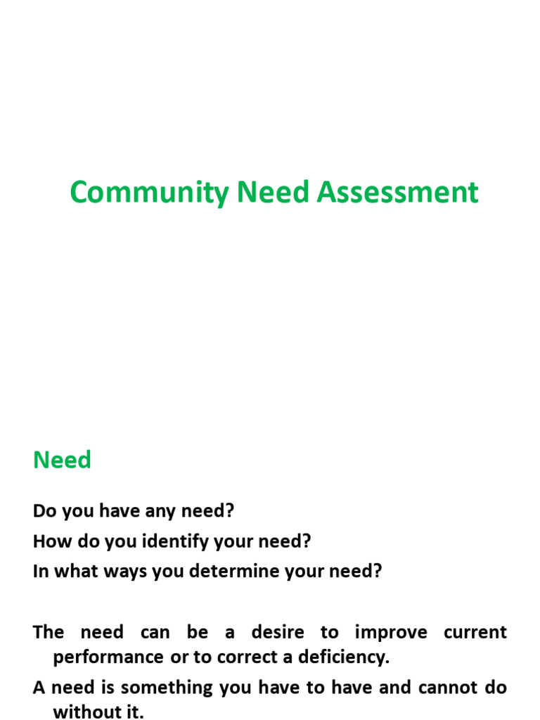 SCW 221 Community Needs Assessment | PDF | Survey Methodology | Needs ...