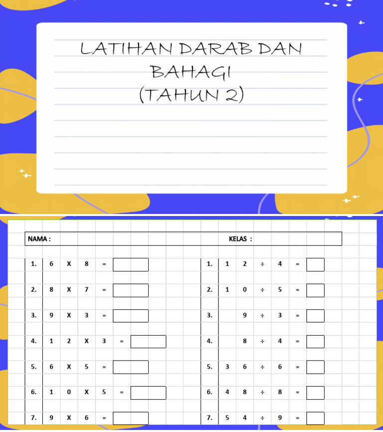 Latihan Darab Dan Bahagi | PDF