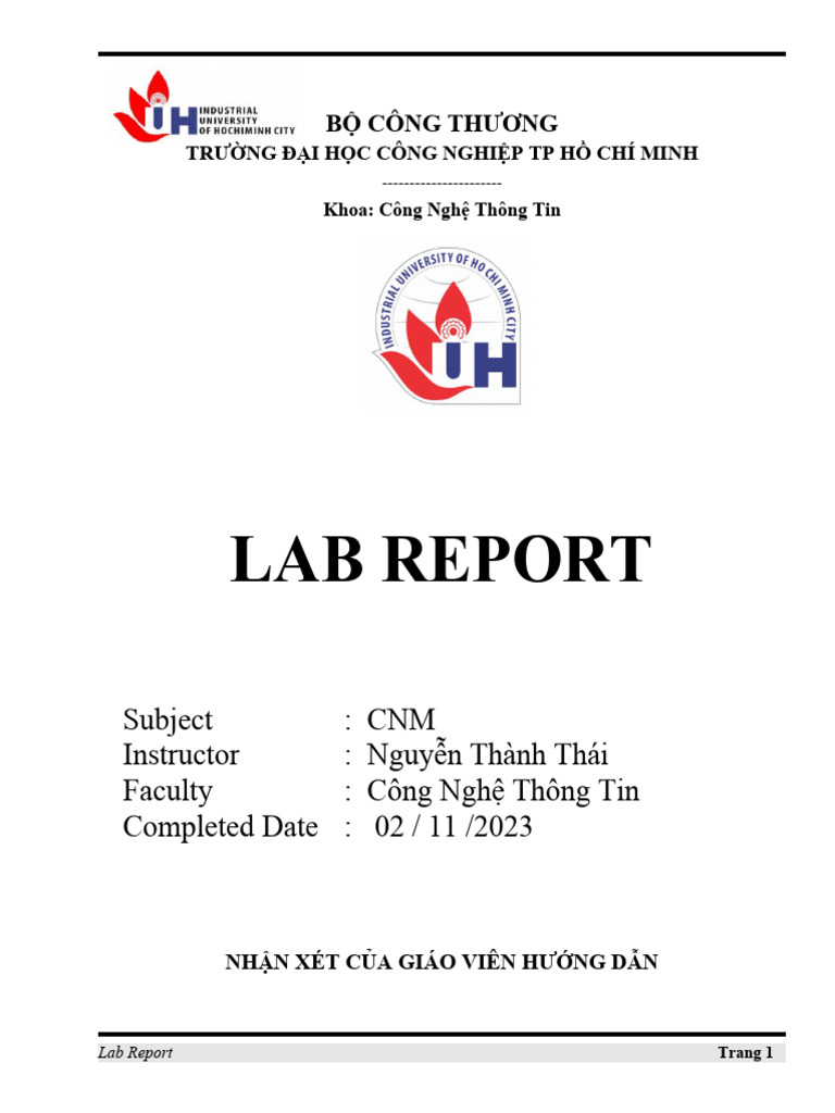 To 4 CNM Lab 5.2 Report Nhom2 | PDF