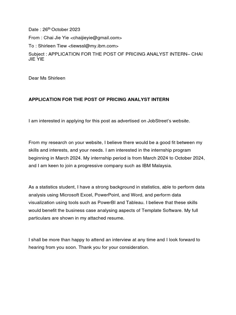 Cover Letter Example | PDF