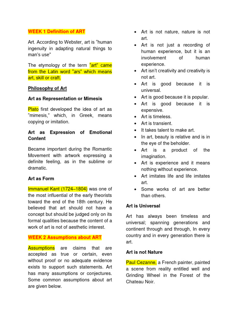 Art Appreciation Reviewer 2 | PDF | The Arts | Paintings