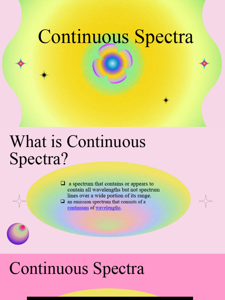 Continuous Spectra | PDF | Science & Mathematics