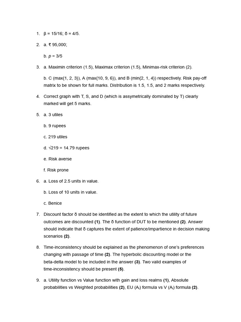 Answer Key JDM | PDF | Risk | Evidence