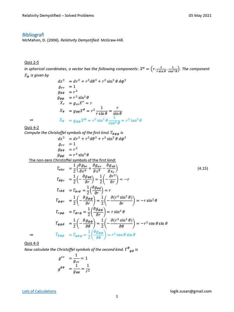 Relativity Demystified | PDF | Tensor | Mathematical Analysis