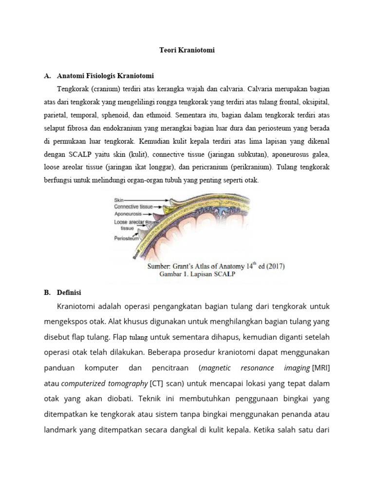 Indikasi dan Prosedur Kraniotomi | PDF