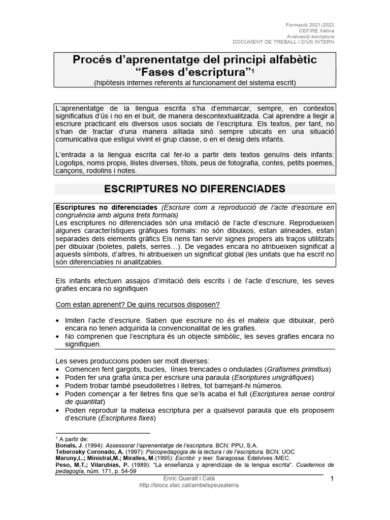 EQC CEFIRE Xàtiva Avaluar Escriptura Dossier Presil Làbics ...