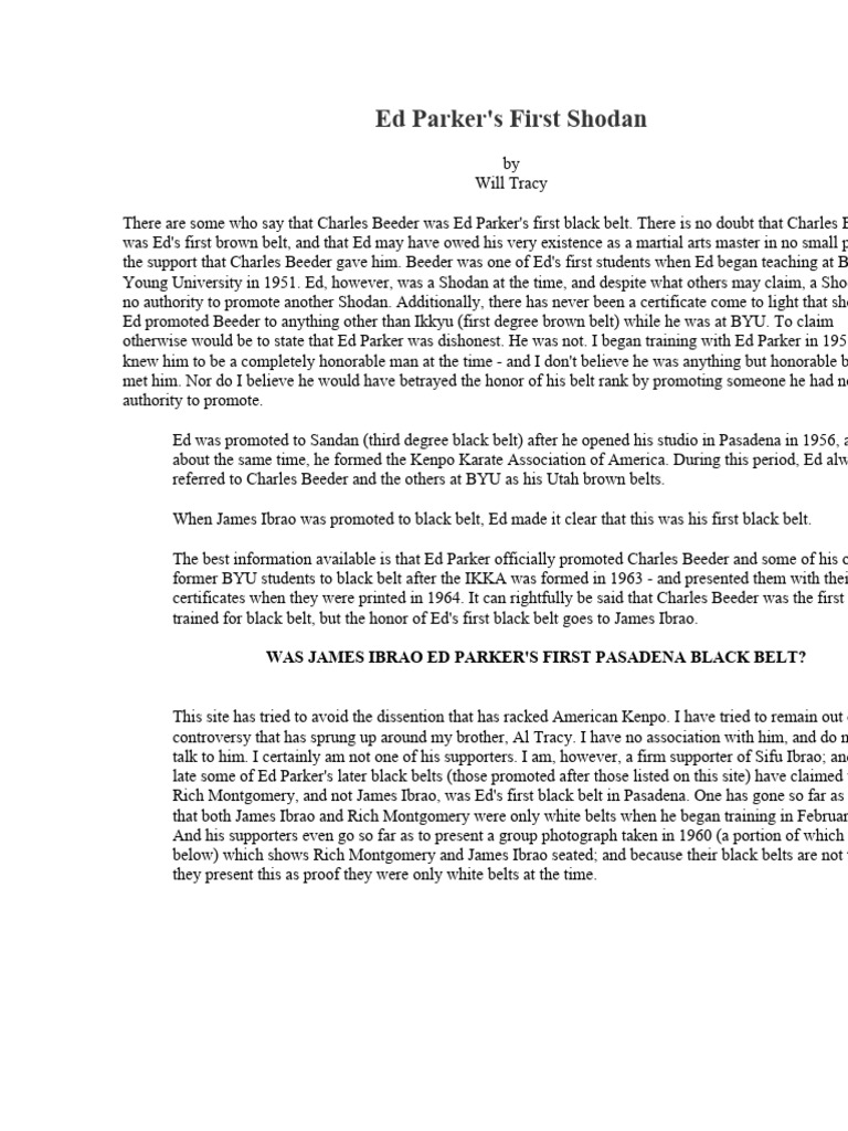 Ed Parkers First Shodan | PDF | Japanese Martial Arts | East Asian Martial Arts