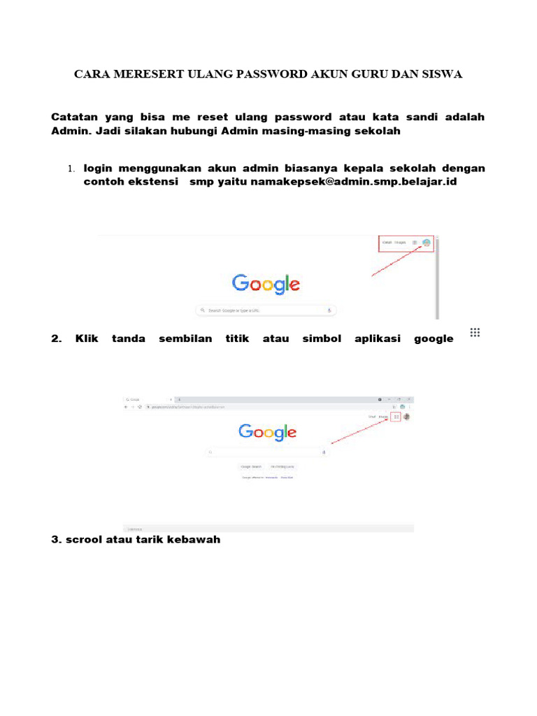 Reset Password Akun Guru dan Siswa | PDF | Bisnis