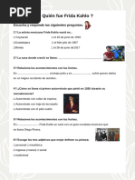 Cuestionario Frida Khalo Imprimir | PDF | Pinturas | Arte