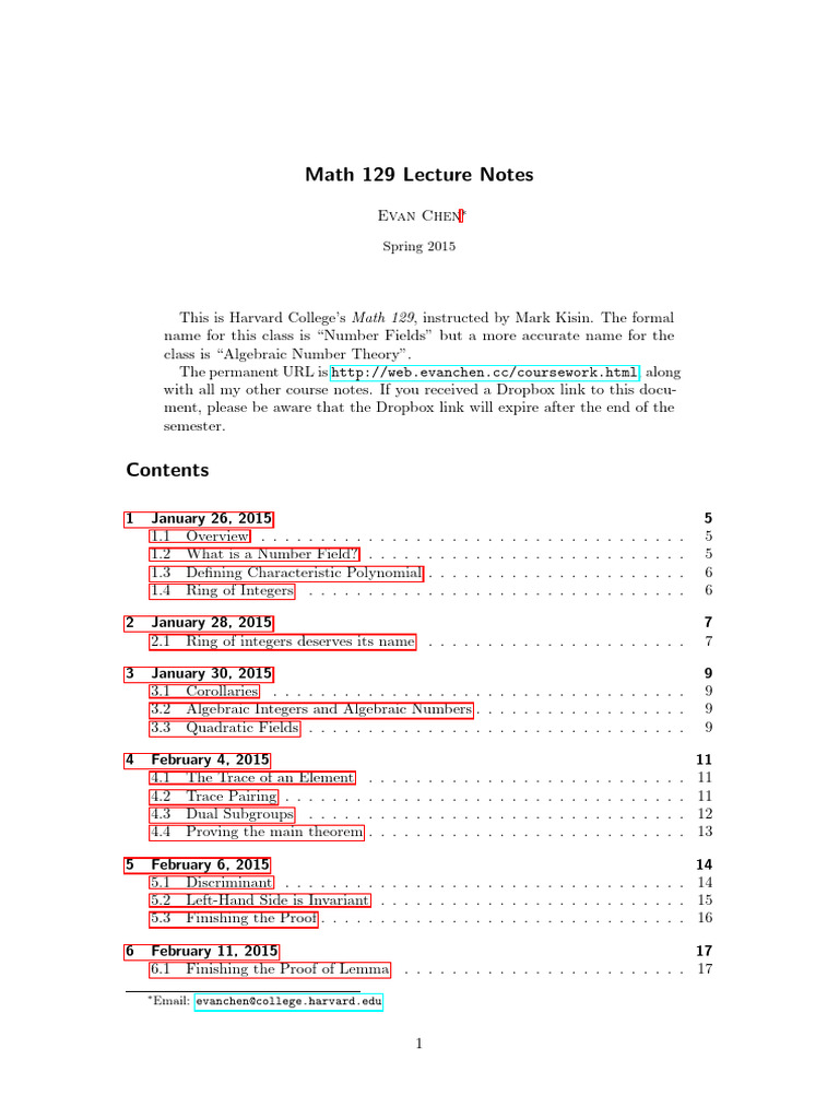 Harvard 129 | PDF | Ring (Mathematics) | Field (Mathematics)