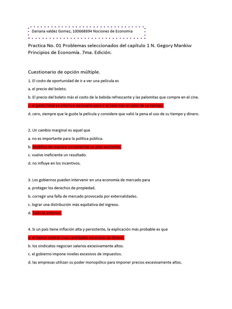 Practica 1 de Economia | PDF | Inflación | Ahorro