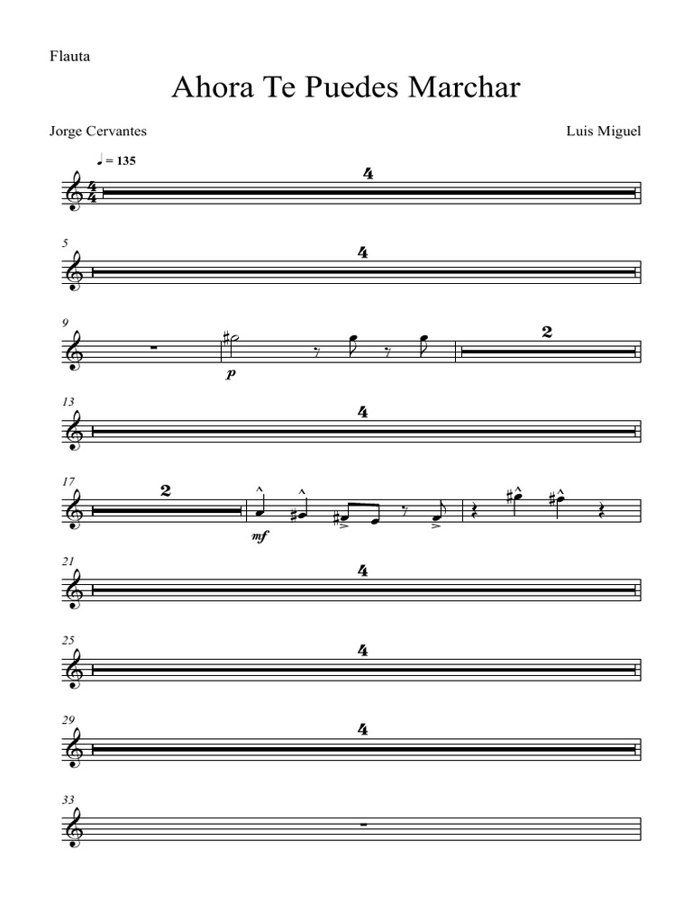 Ahora Te Puedes Marchar Trompeta | PDF