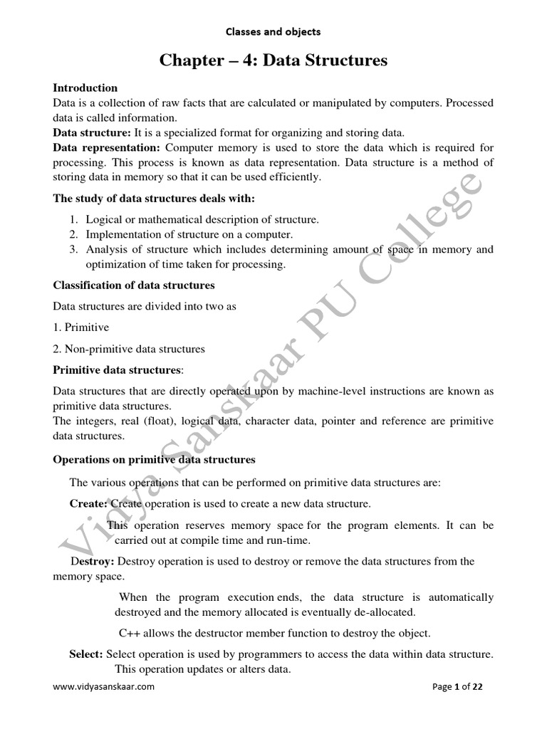 Chapter 4 Data Structures | PDF | Data Structure | Computing