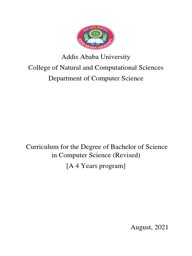 CNCS BSC in Computer Science Curriculum September2021 | PDF | Science | Computer Science