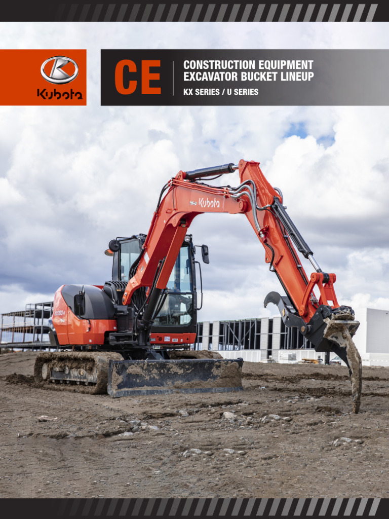 Kubota Excavator Bucket Compatibility Guide | PDF | Construction ...