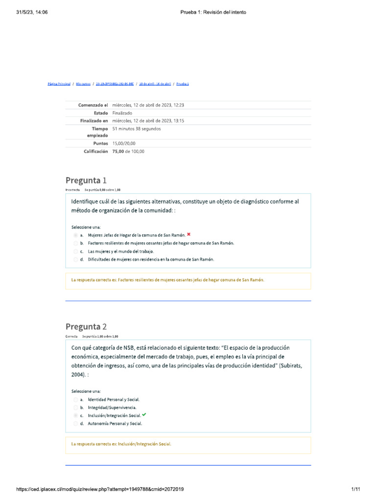 Pruebaa Diagnostico y Peritaje | PDF