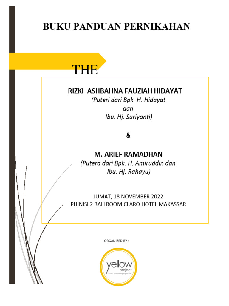 Buku Panduan Pernikahan Cia & Dhadan | PDF