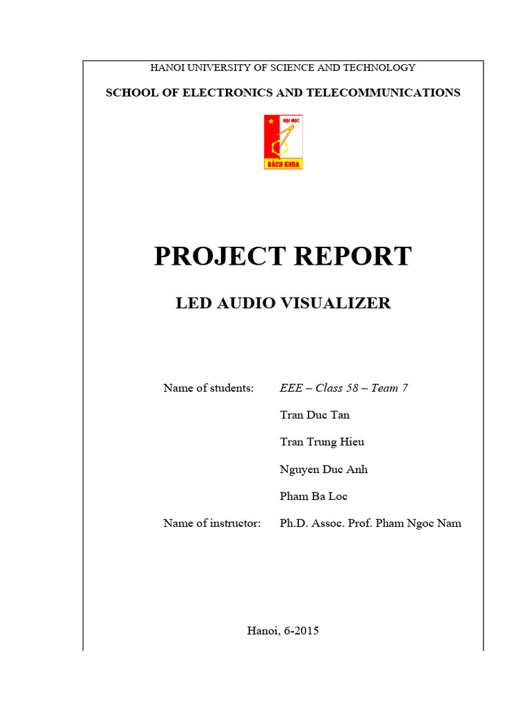 (Audio Visualizer) FINAL REPORT - Sample | PDF | Light Emitting Diode ...