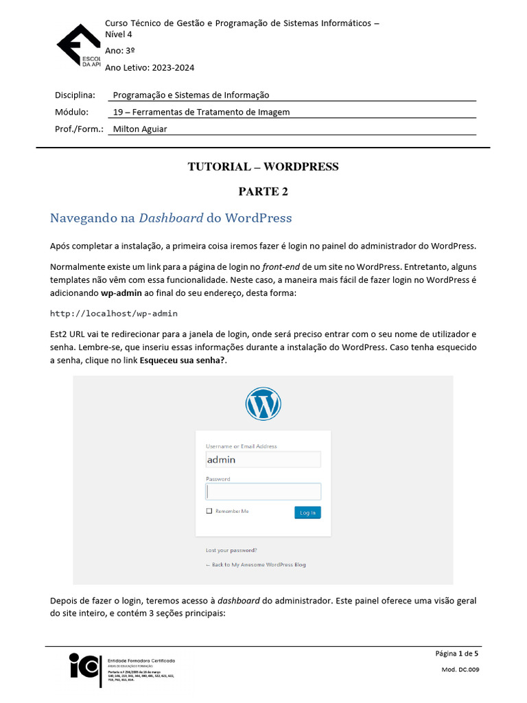 Tutorial Wordpress Parte2 | PDF | Plug-in (informática) | WordPress