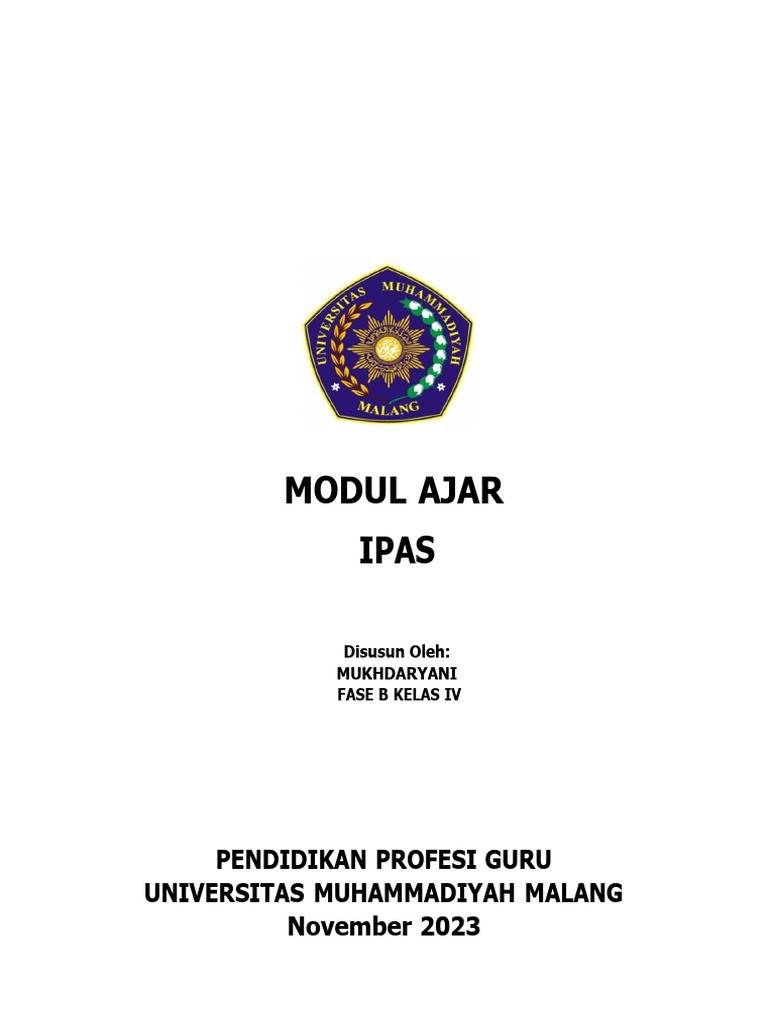 1. Modul Ajar IPAS Kelas 4 Mukhdaryani REVISI | PDF