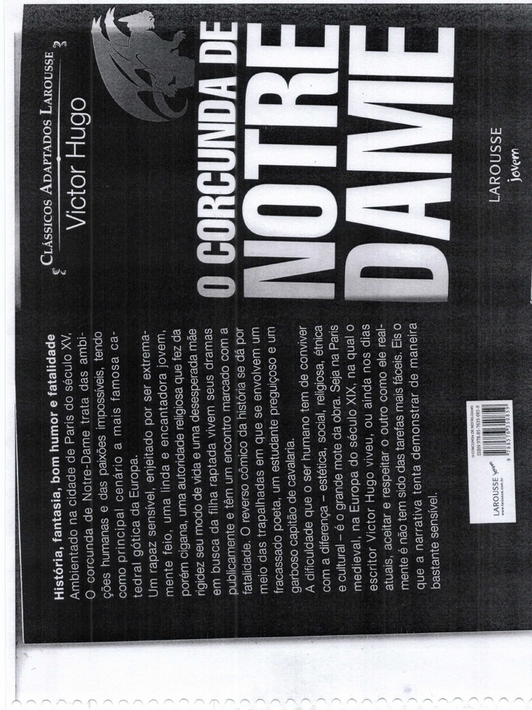 O Corcunda de Note Dame Victor Hugo | PDF