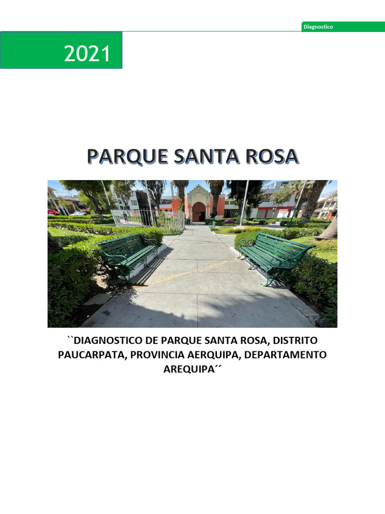 Diagnostico Parque Santa Rosa | PDF