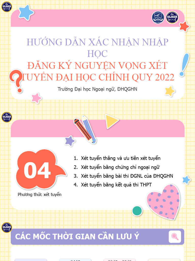 Huong Dan Dang Ky Nguyen Vong DHCQ 25072022 | PDF
