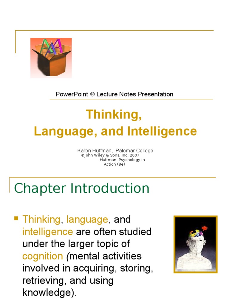 Huff 8e Lecture Note PPT 08.Ppt Cognition | PDF | Intelligence Quotient ...