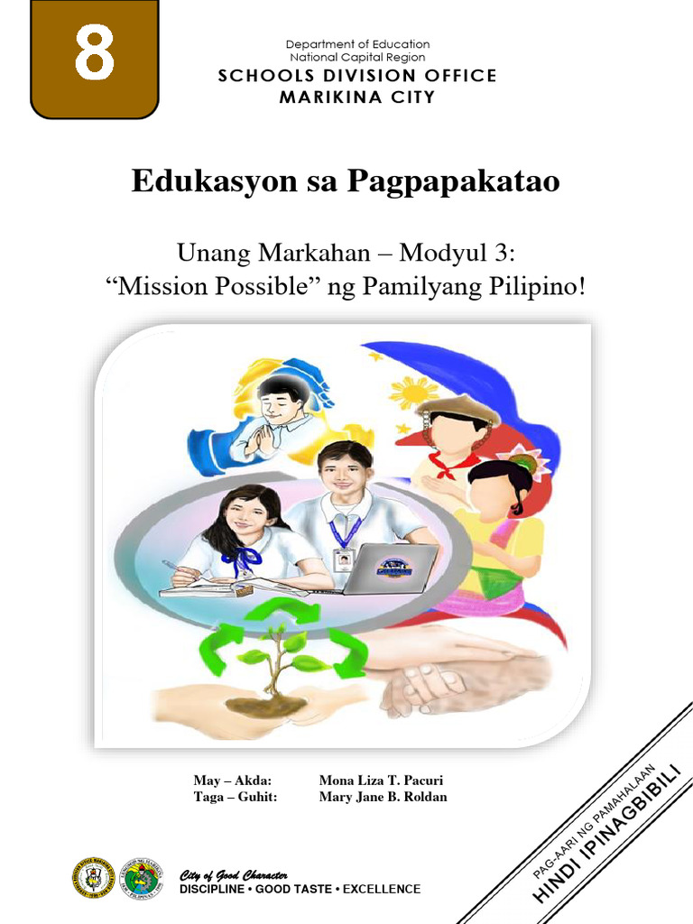 Revalidated - ESP8 - Q1 - MOD3 - WEEK3 - "Mission Possible" NG Pamilyang Pilipino - Final | PDF