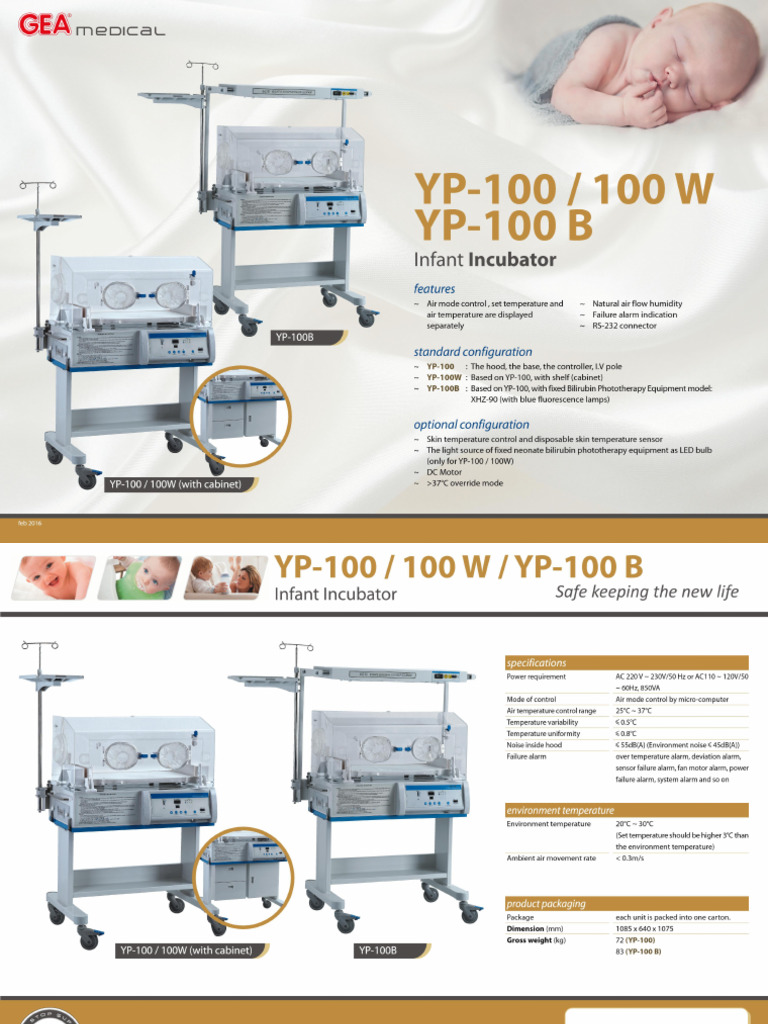 Infant Incubator YP 100 - 100W | PDF