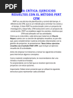 10 Ejercicios de Pert y CPM | PDF | Tecnología