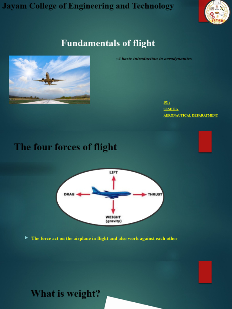 Fundamentals of Flight: - A Basic Introduction To Aerodynamics | PDF