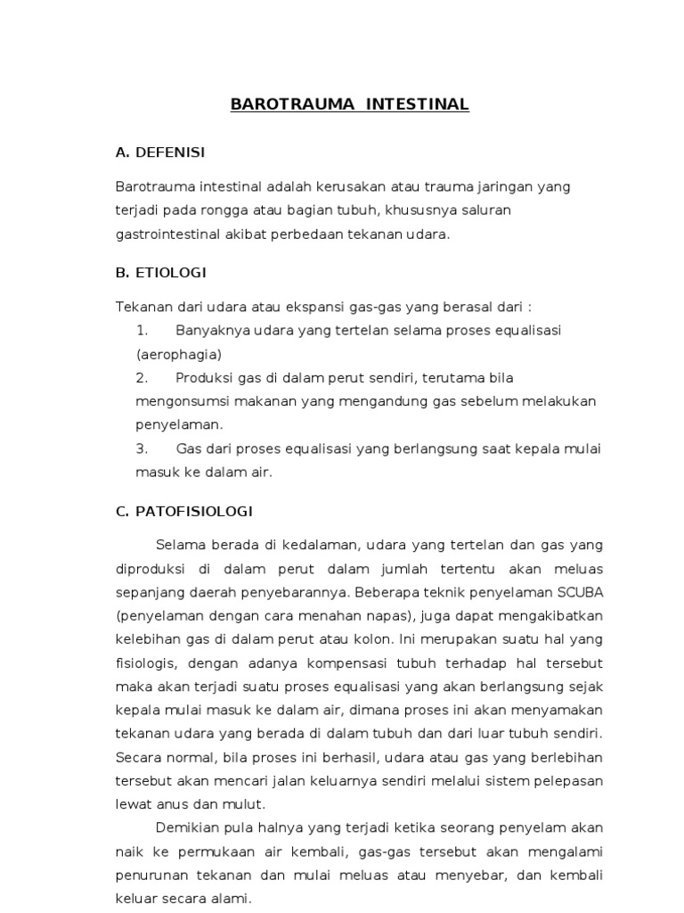 Barotrauma Intestinal | PDF