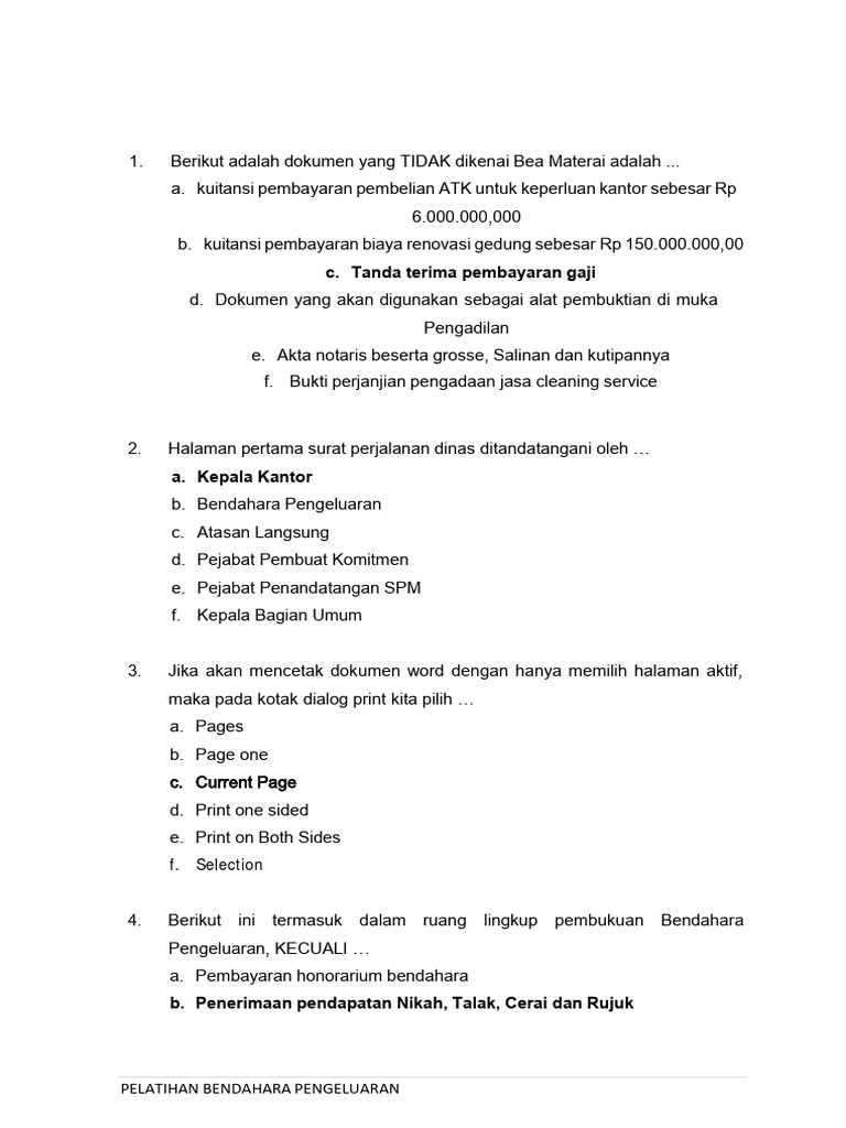 Contoh Soal Ujian Sertifikasi | PDF