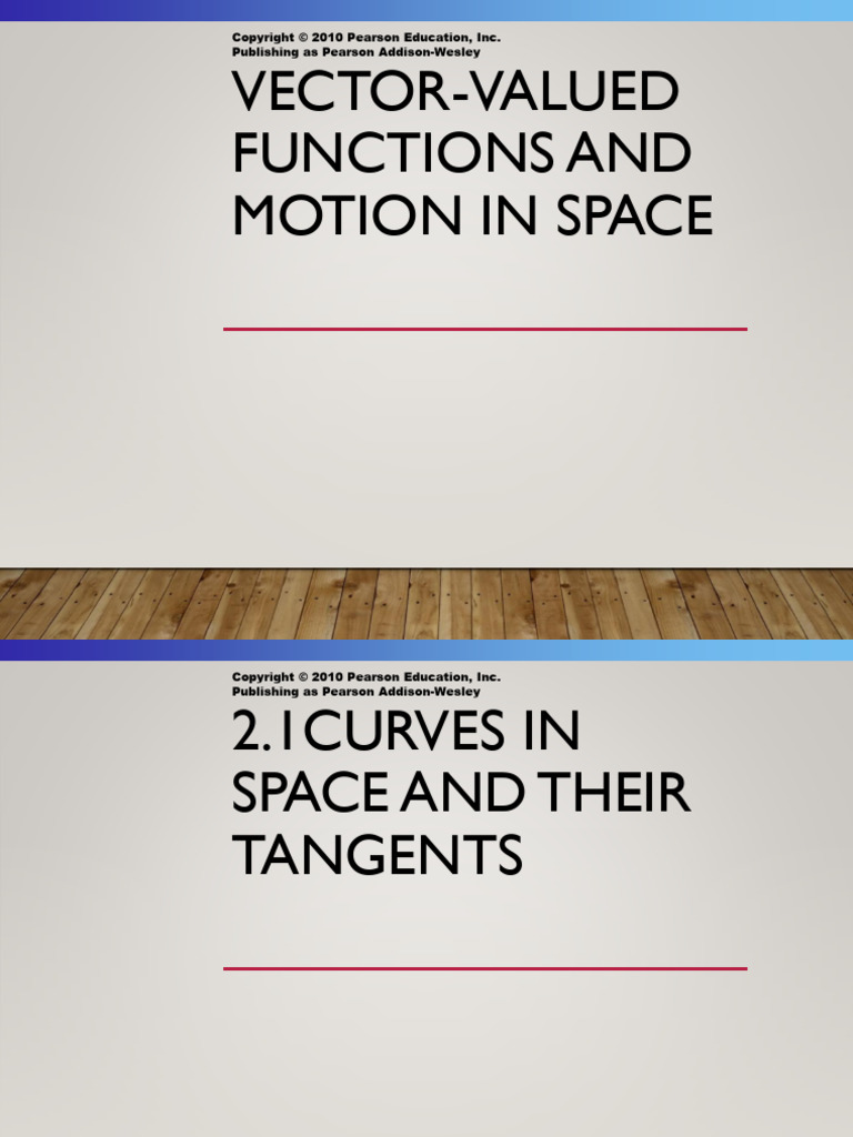 Lecture 3 - Curves in Space and Their Tangent | PDF | Force | Acceleration