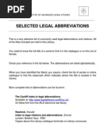 Legal Abbreviations and Acronyms List: Library Services | PDF | Case ...