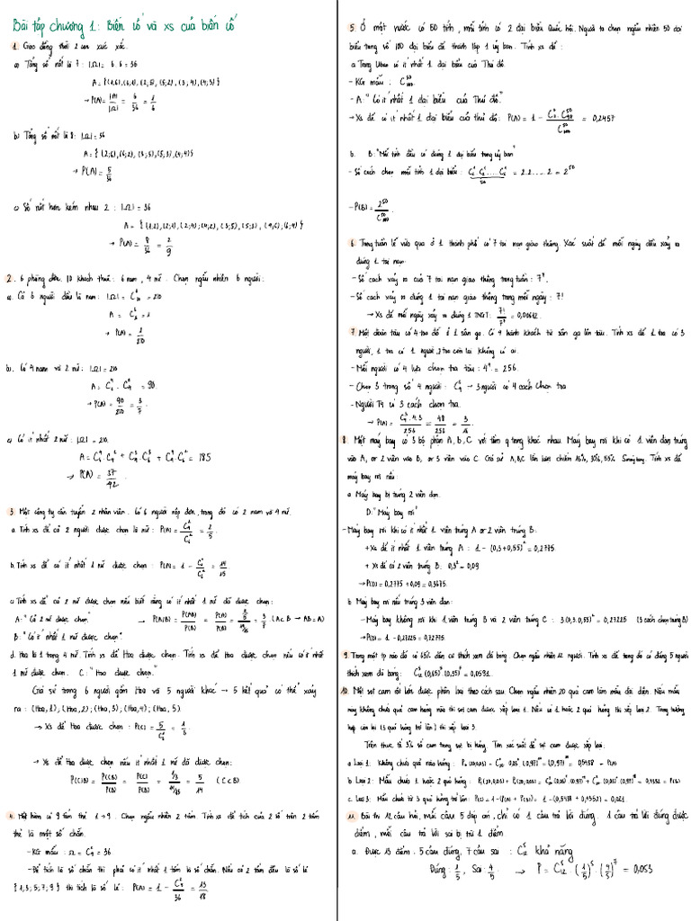 Bài Tập XSTK | PDF