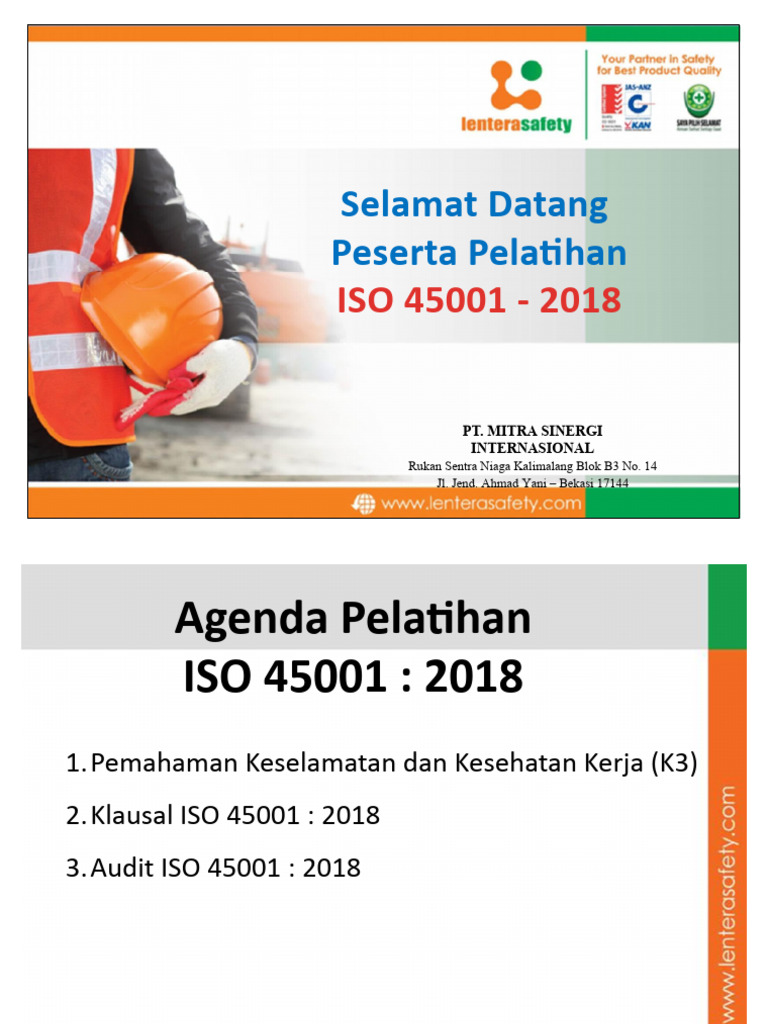 Pelatihan ISO 45001:2018 K3 Bekasi | PDF