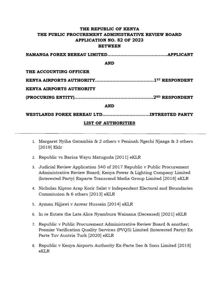 List and Bundle of Authorities | Download Free PDF | Lawsuit | Pleading