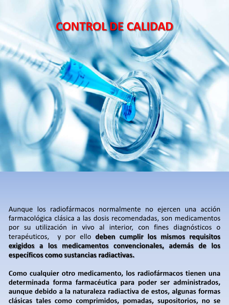 Control de Calidad | PDF | Medicamentos con receta | Química