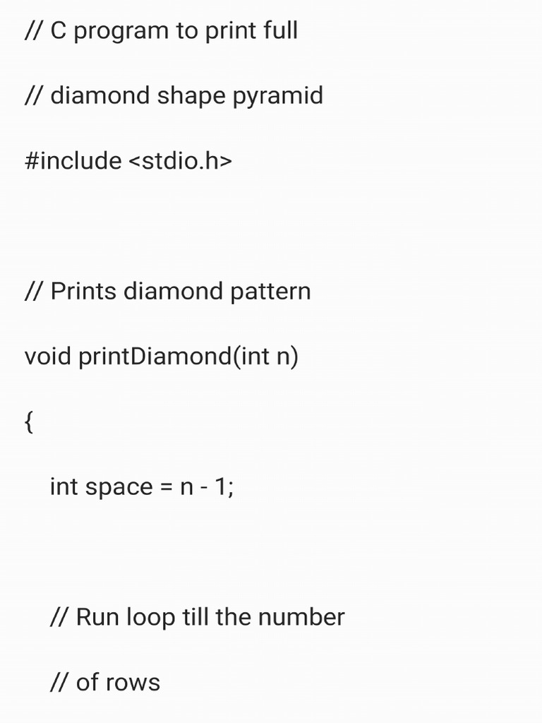 Full Shape Diamond Pattern | PDF