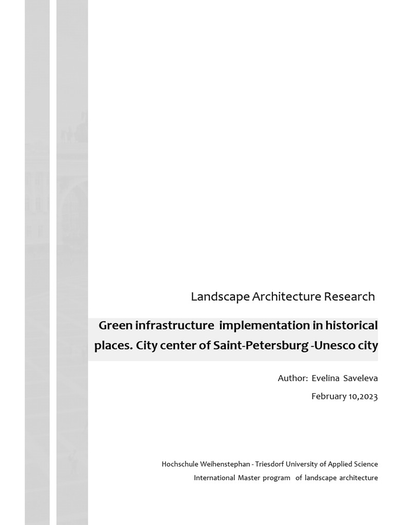 Evelina Saveleva Researchreport22 23 | PDF | Green Infrastructure | Infrastructure