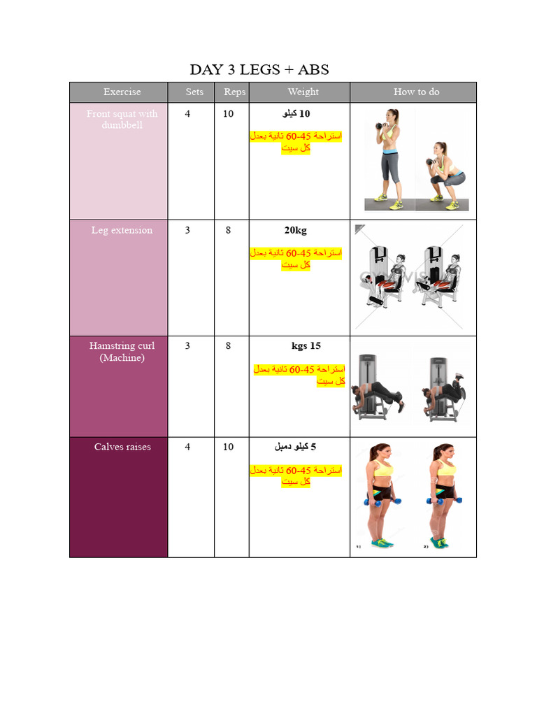Third Day LEGS + ABS | PDF
