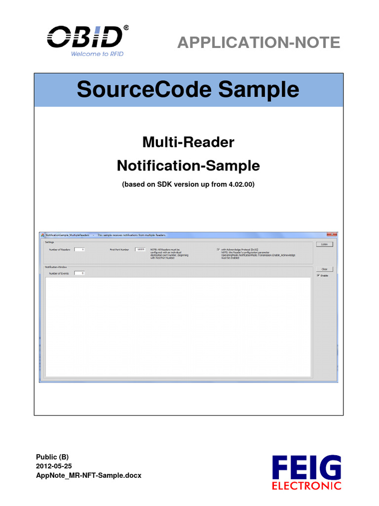 AppNote - MR NFT Sample | PDF | Callback (Computer Programming) | Port ...