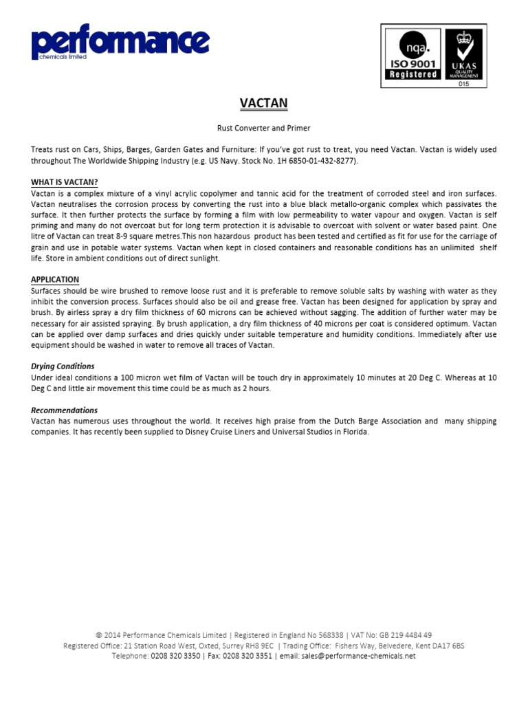 VACTAN | PDF | Rust | Corrosion