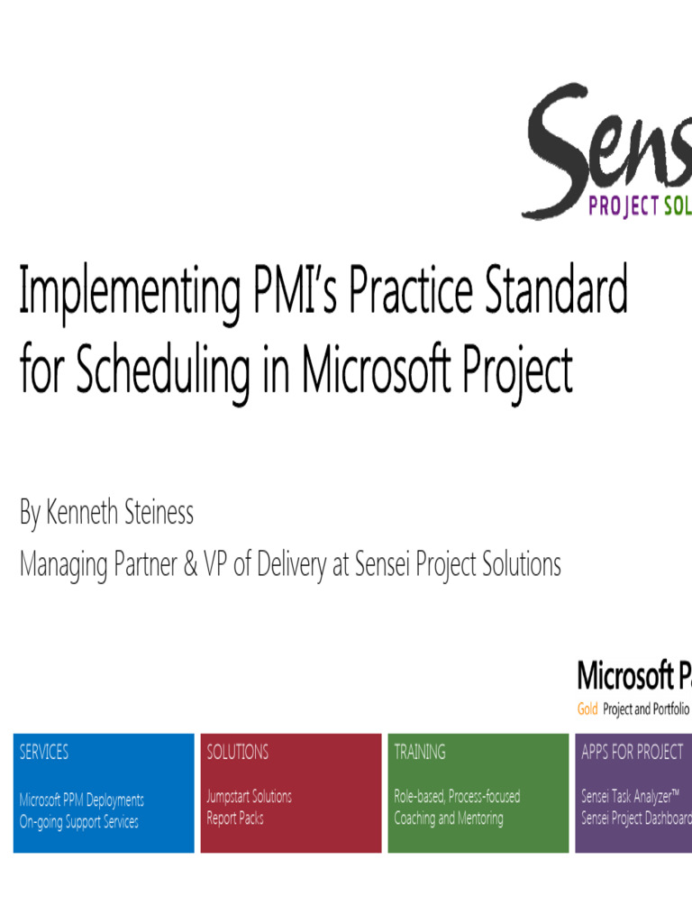 PMI Standard in Microsoft Project | PDF | Project Management | Business
